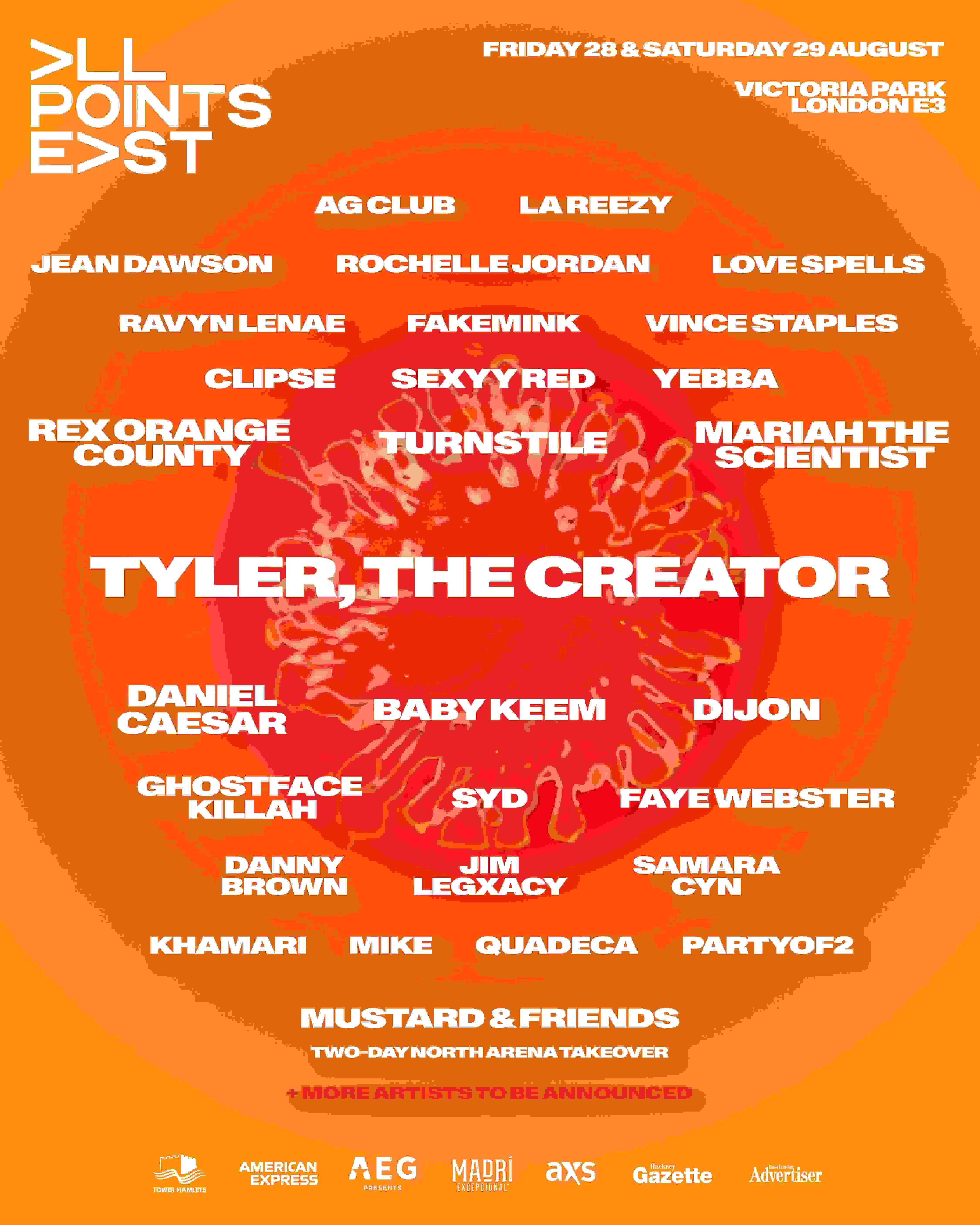 Tyler The Creator announced as two-day headliner for All Points East ...